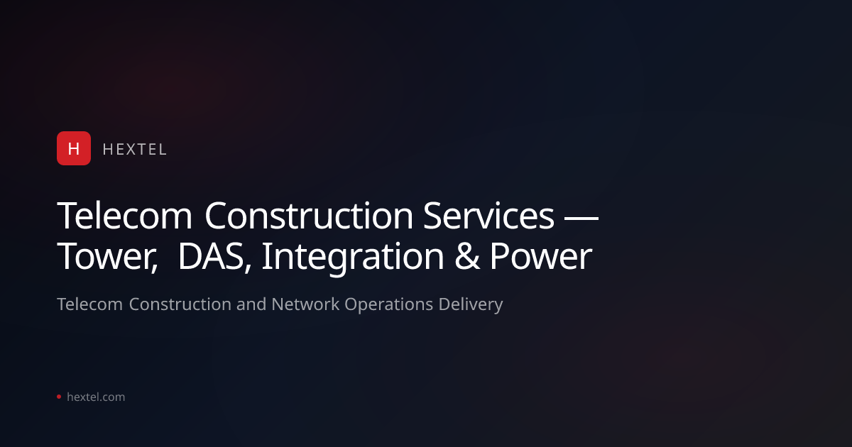 Telecom Construction Services — Tower, DAS, Integration & Power | HexTel